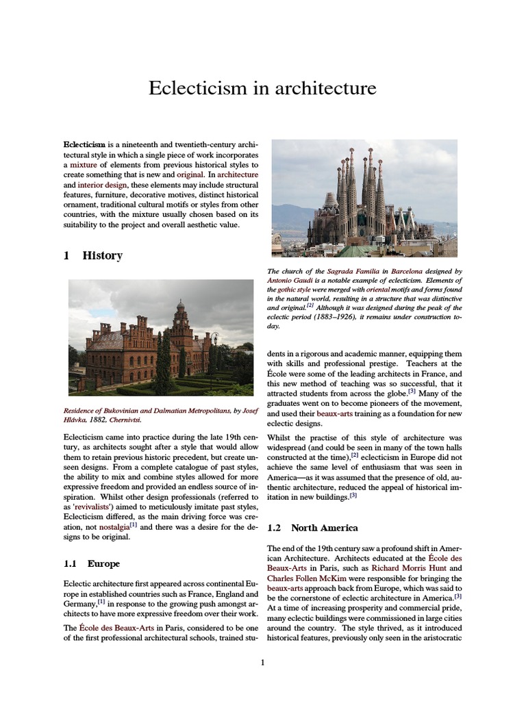 Understanding Eclecticism in Architecture | PDF | Architectural Design ...