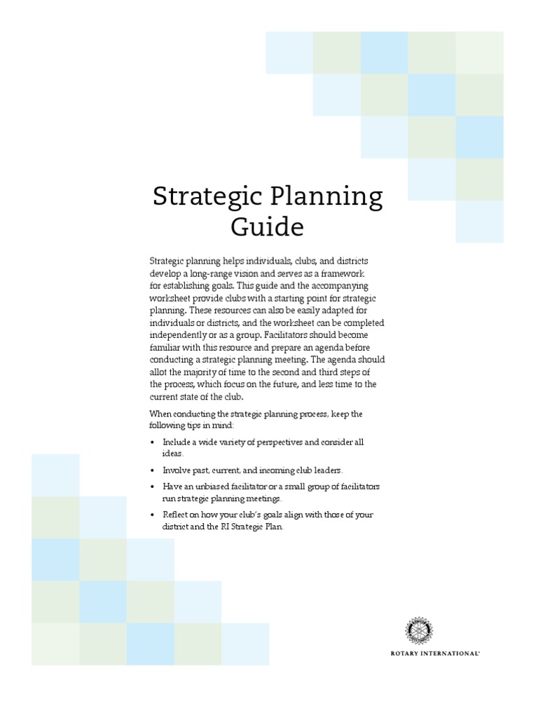 Strategic Planning Guide | PDF | Facilitator | Strategic Planning