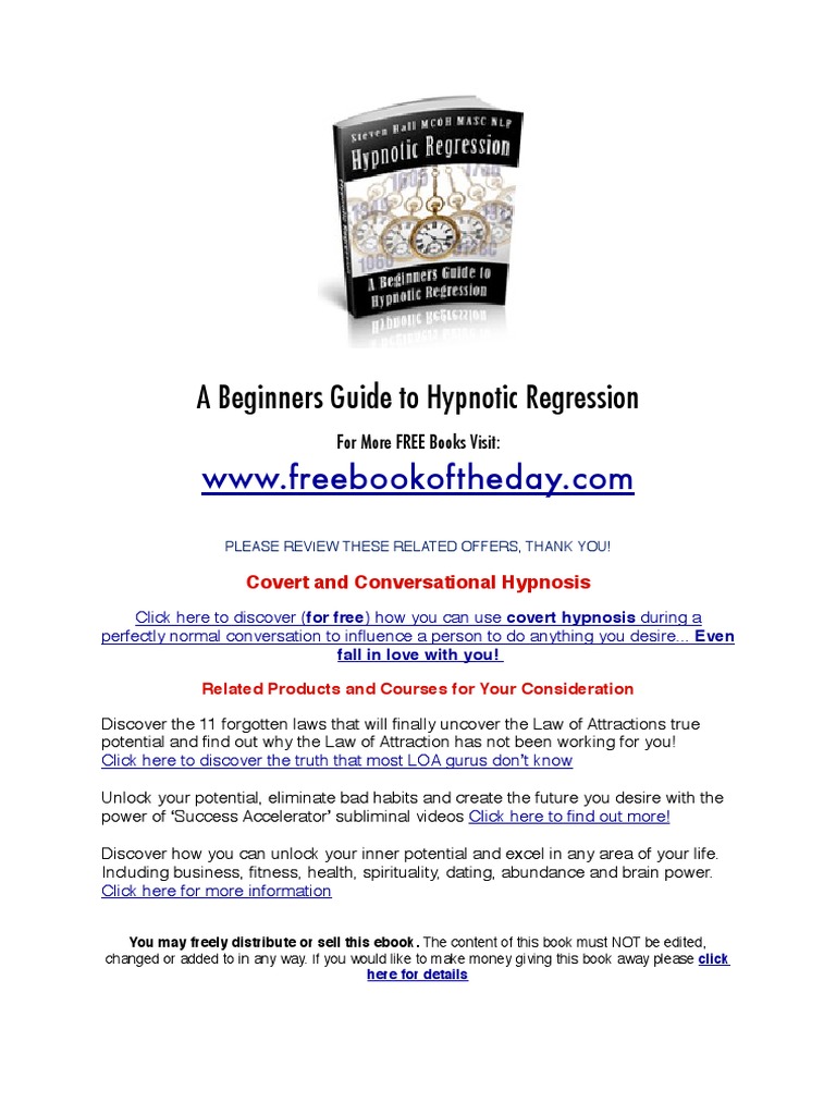 A Beginners Guide To Hypnotic Regression | PDF | Past Life Regression ...