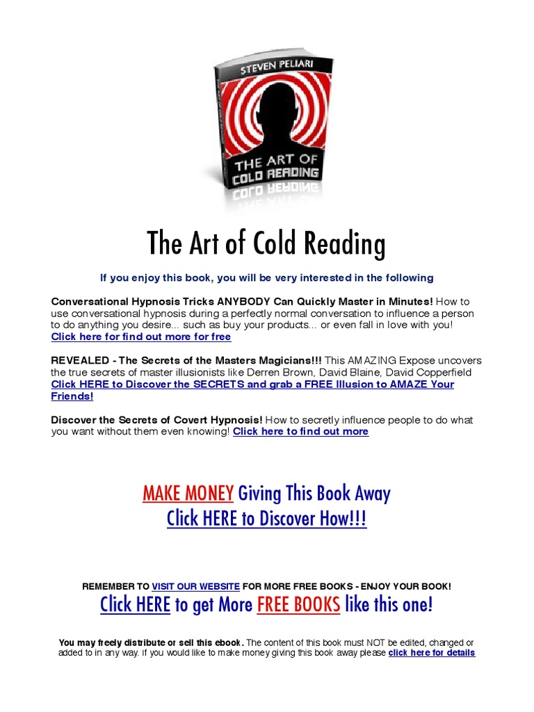The Art of Cold Reading | PDF | Extraversion And Introversion | Magic ...