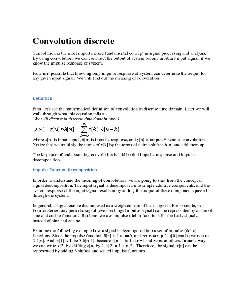 Convolucion Discreta | PDF | Convolution | Matrix (Mathematics)