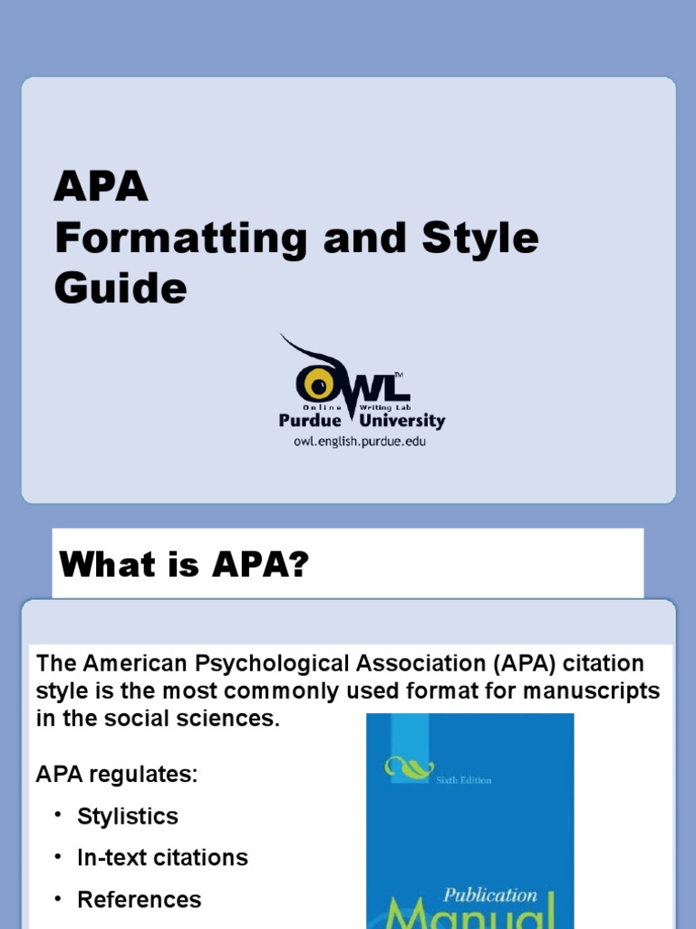 A Comprehensive Guide to APA Style Formatting and In-Text Citations ...