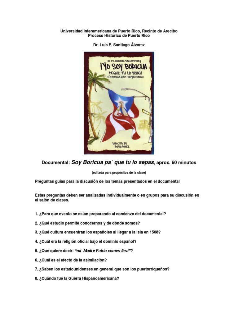 Proceso Histórico de Puerto Rico: Soy Boricua | PDF | Historia