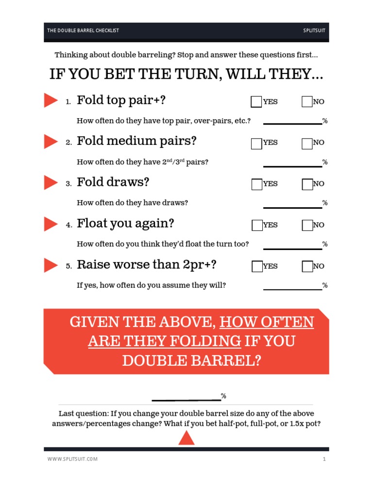 Double Barrel Checklist | PDF