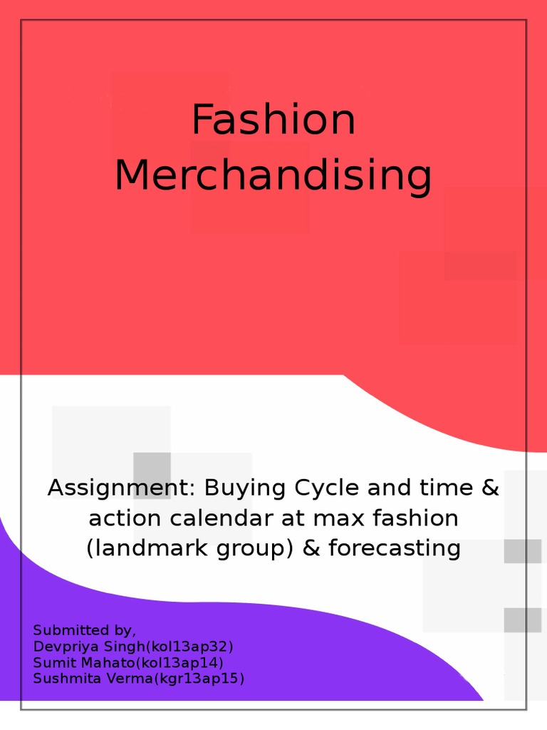 Max Fashion Buying Cycle & Forecasting | PDF | Fashion | Forecasting