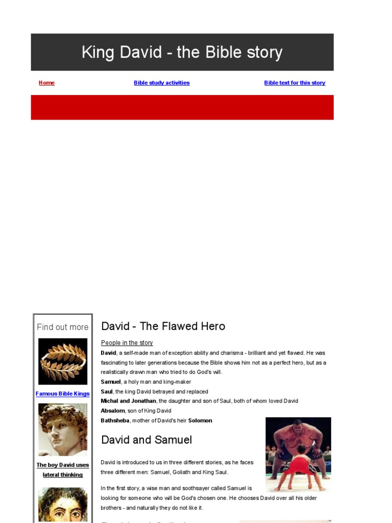King David | PDF | David | Saul