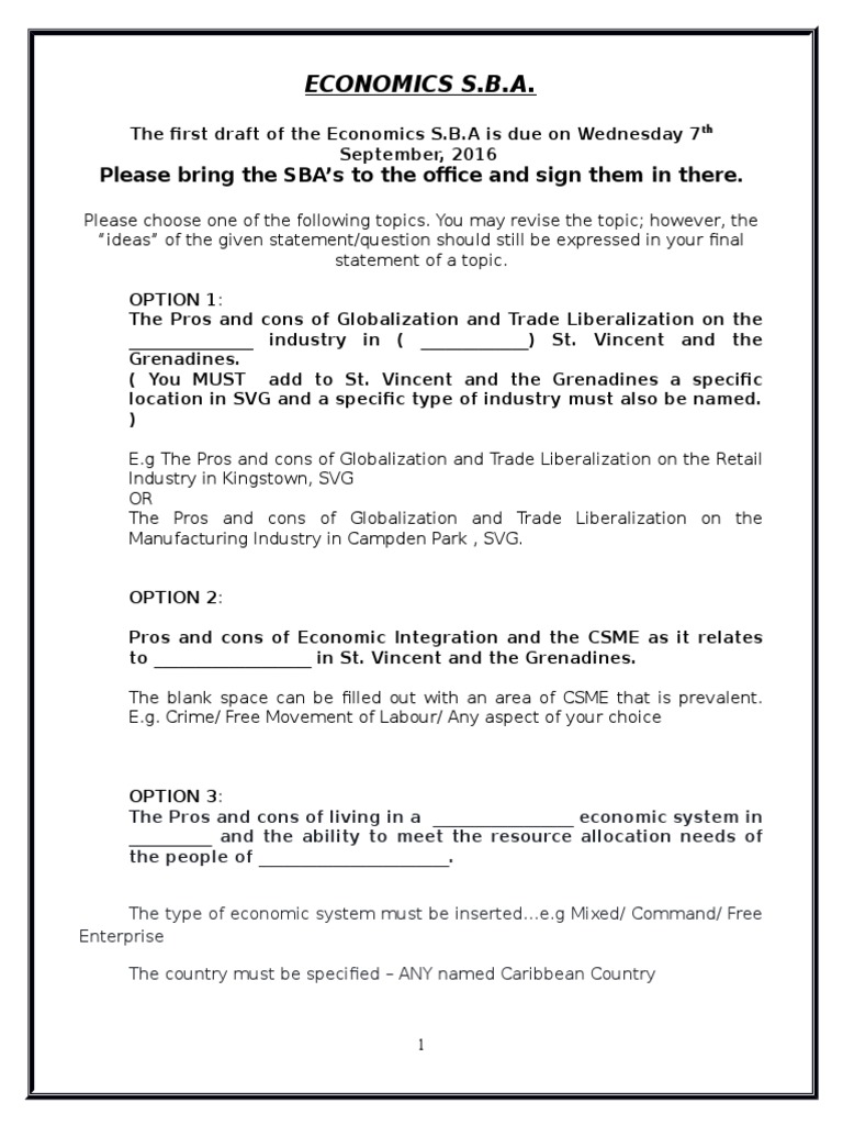 Economics Sba 2016 (1) | Survey Methodology | Data