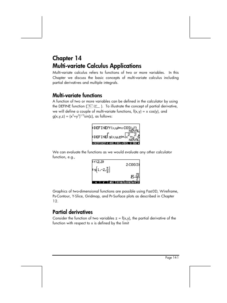 Exploring Key Concepts of Multivariable Calculus | PDF | Derivative ...
