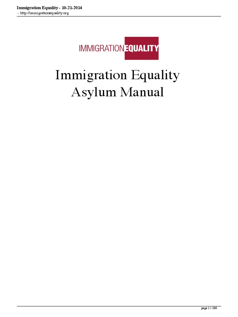 Immigration-Equality Asylum Manual PDF | PDF | Asylum In The United ...