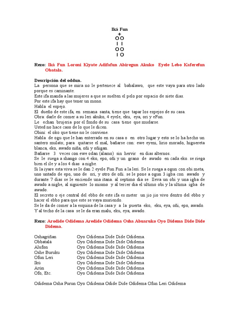 181.iká Fún | PDF | Santeria | Religión étnica