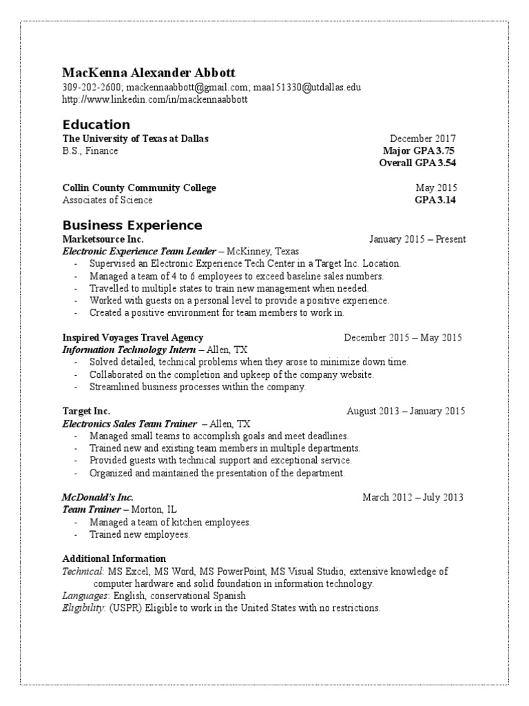Polished Resume | PDF