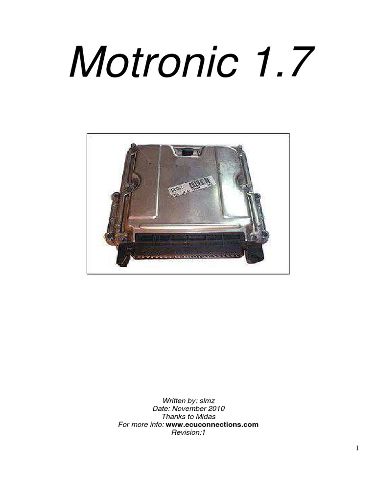 Motronic 1.7 Guide | PDF | Throttle | Mechanical Engineering