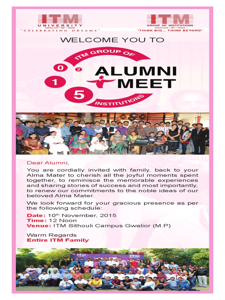 Alumni Meet Invitation Card | PDF