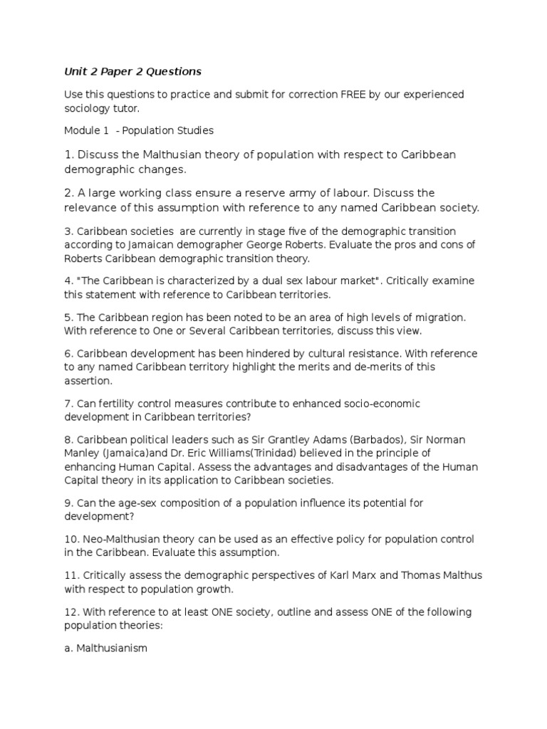 Unit 2 Paper 2 Questions | PDF | Deviance (Sociology) | Sociology