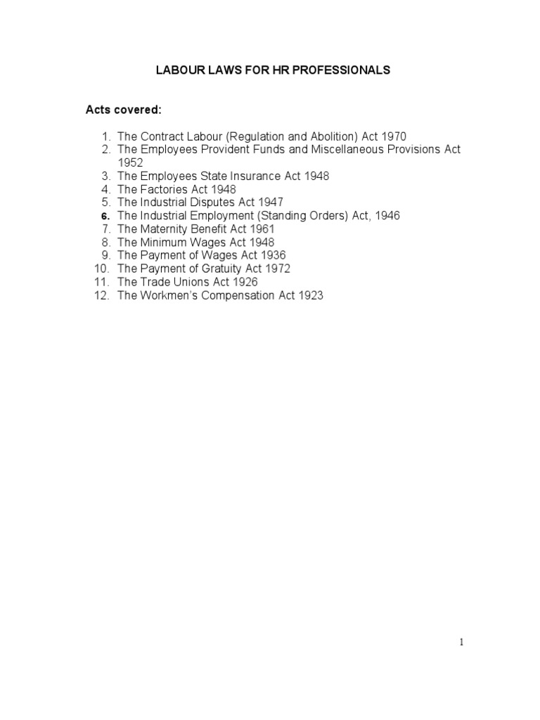 Labour Law Notes by Nayan Prakash Gandhi | PDF | Wage | Employment