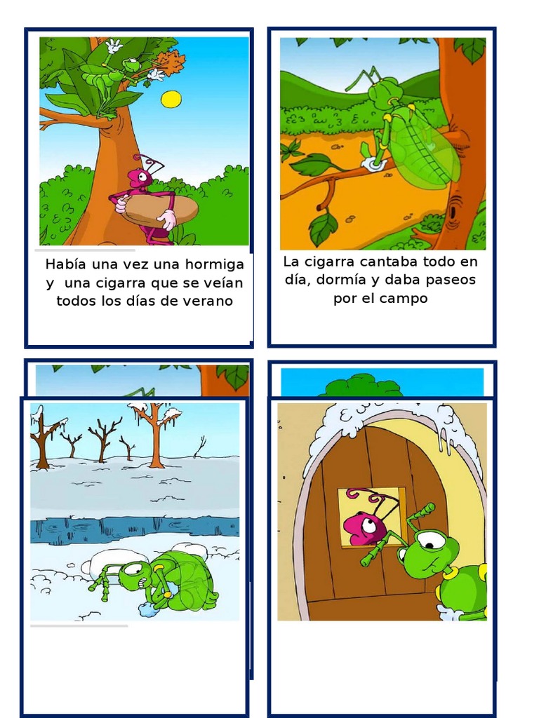 Cuento Con Imagenes (La Hormiga y La Cigarra) | PDF
