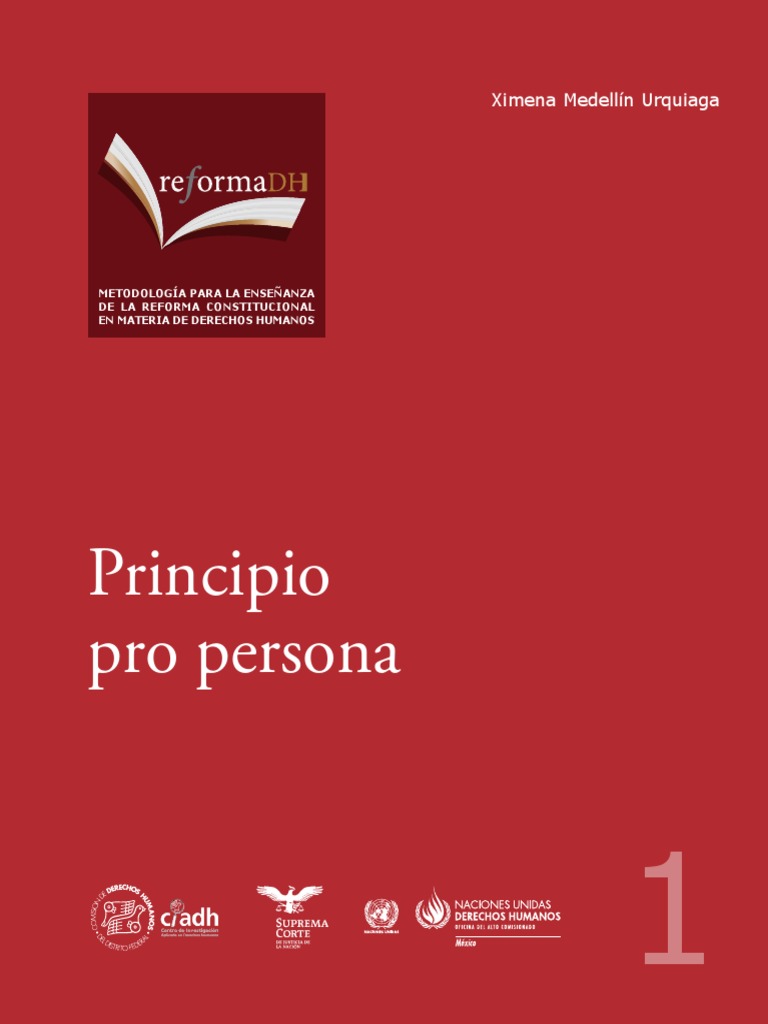 1 Principio Pro Persona PDF | PDF | Constitución | Derechos humanos