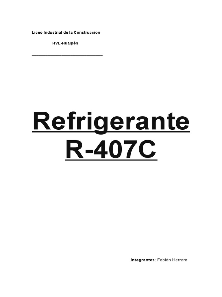 R 407 C | PDF | Lubricante | Petróleo