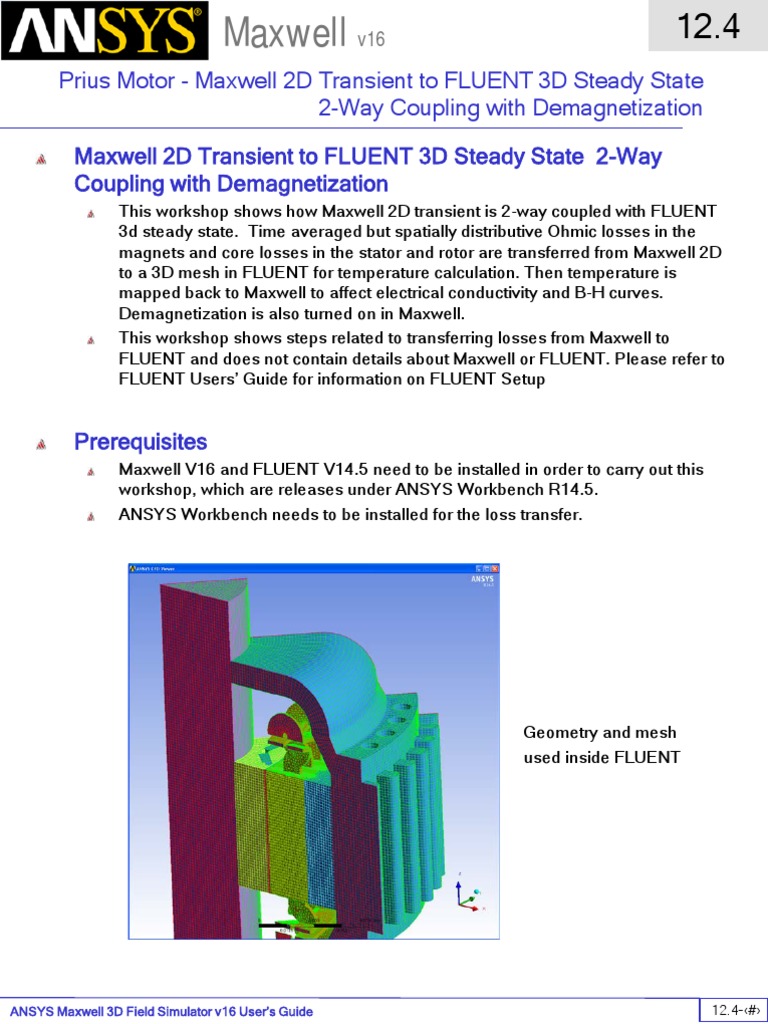 12 4 Maxwel Transient Fluent 2way Coupling R145 | PDF | Magnetization ...