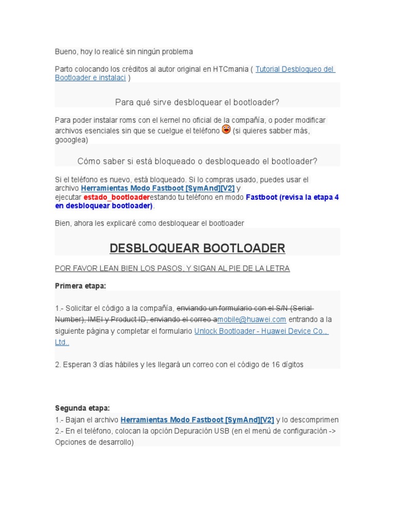 Desbloquear Bootloader | PDF | Arranque | Archivo de computadora