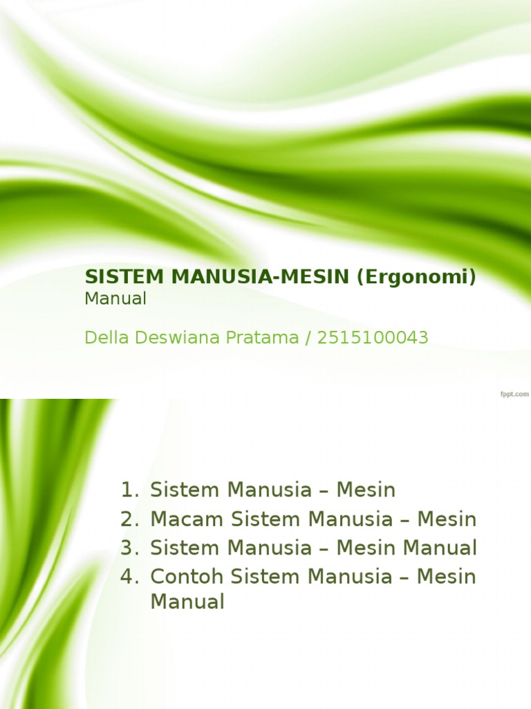 Sistem Manusia Mesin Manual | PDF