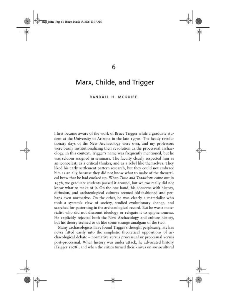 Bruce Trigger's Marxist Archaeology Insights | PDF | Social Science ...