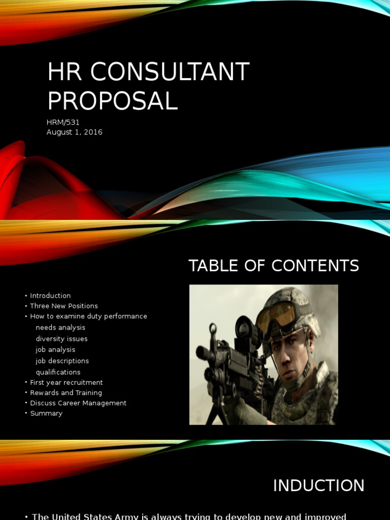 HR Consulting Proposal for Army Task Force | PDF | Recruitment | Human ...