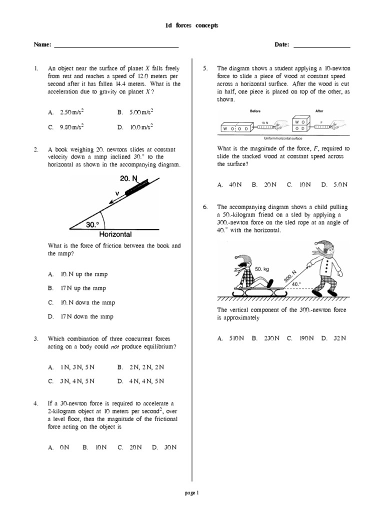 Forces in Motion and Equilibrium | PDF | Force | Friction