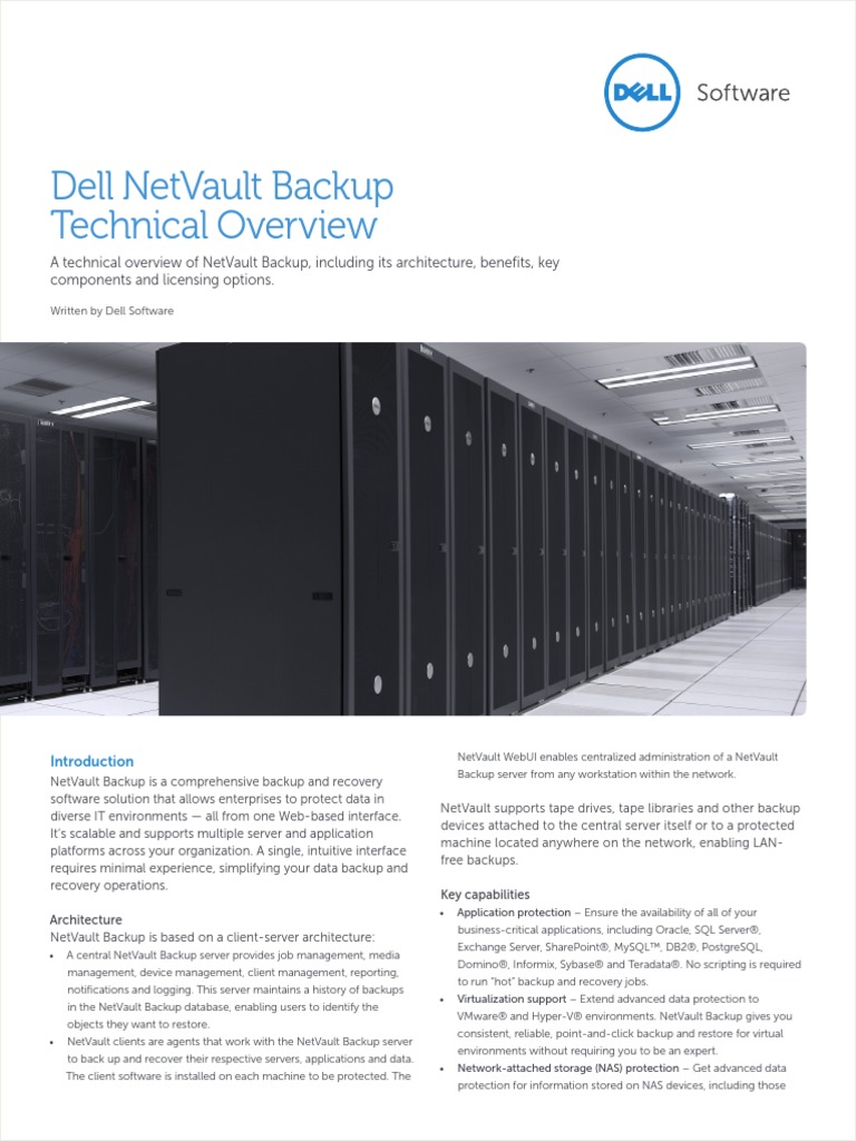 Netvault Backup A Technical Overview Whitepaper | PDF | Backup ...