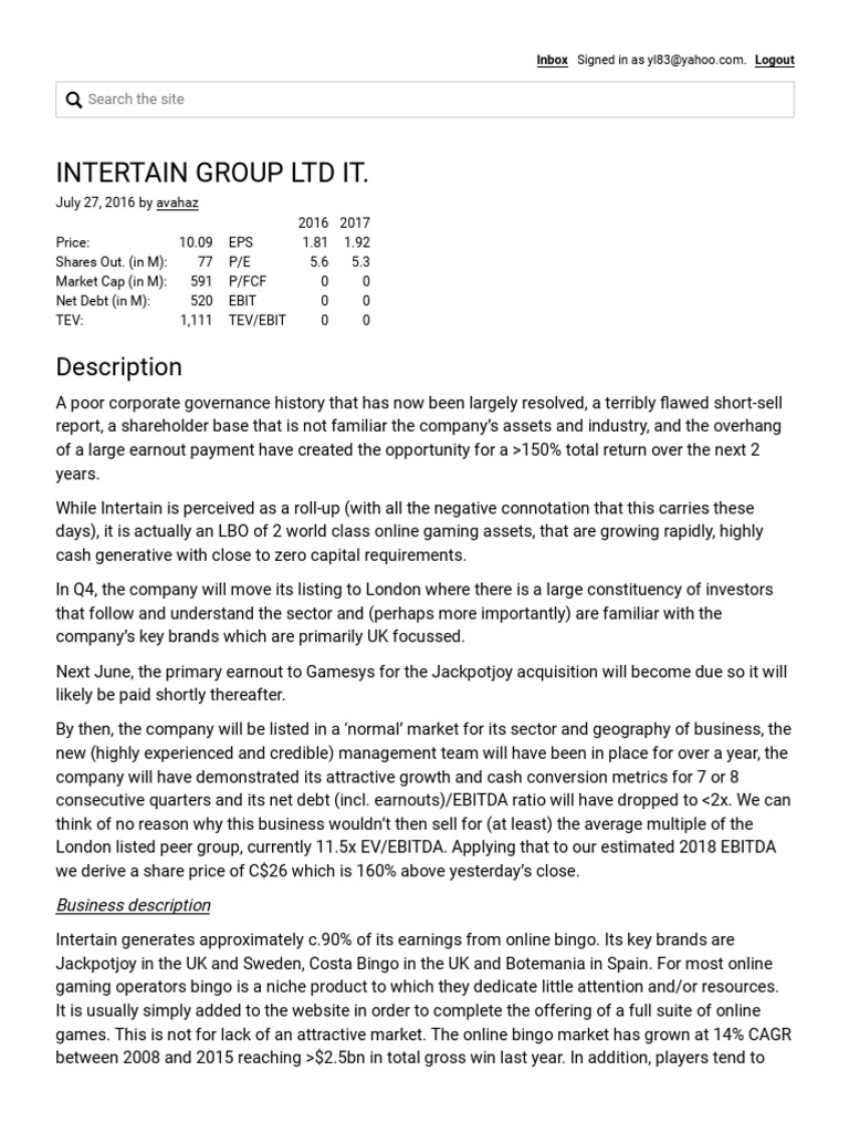 Intertain Group LTD (It | PDF