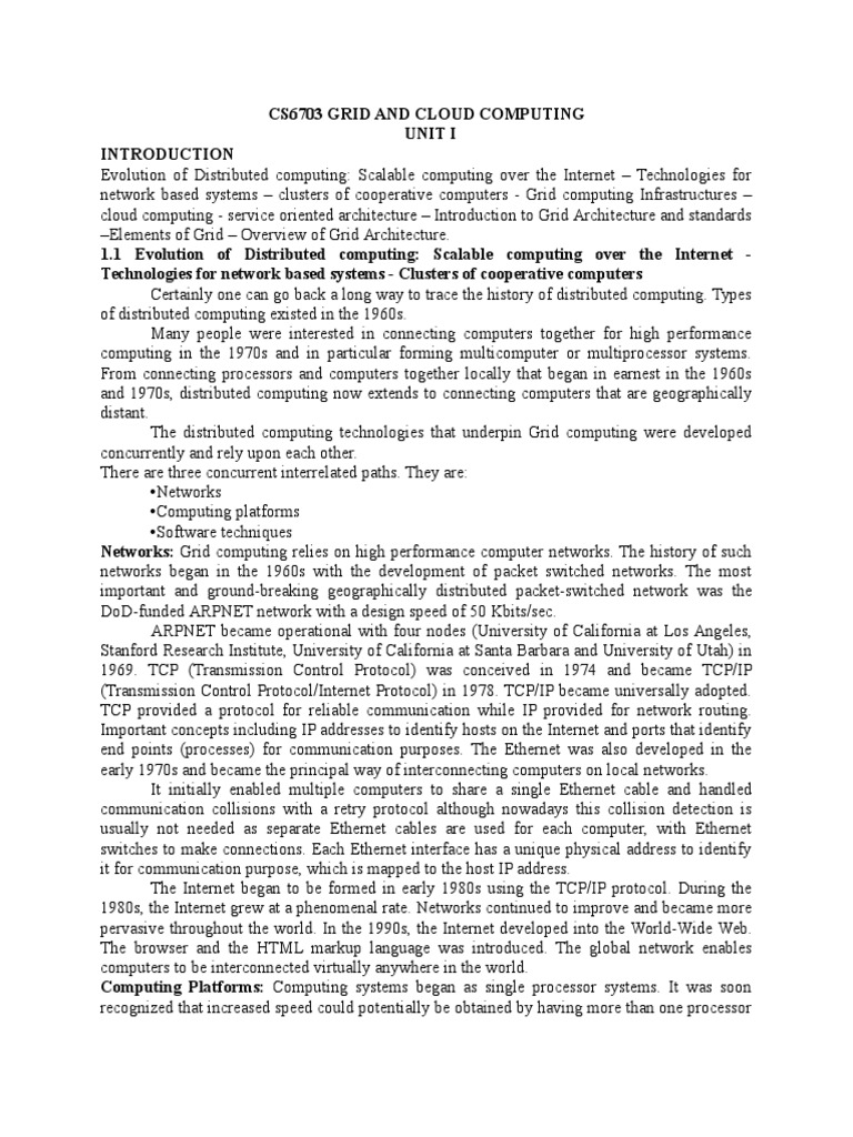 Grid And Cloud Computing Notes Pdf Grid Computing Cloud Computing 7757