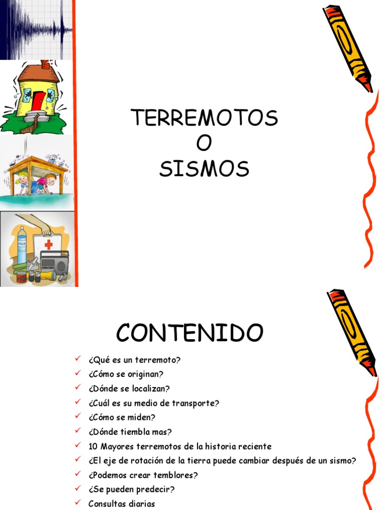 Terremotos o Sismos para Ninos | PDF | Temblores | Tierra