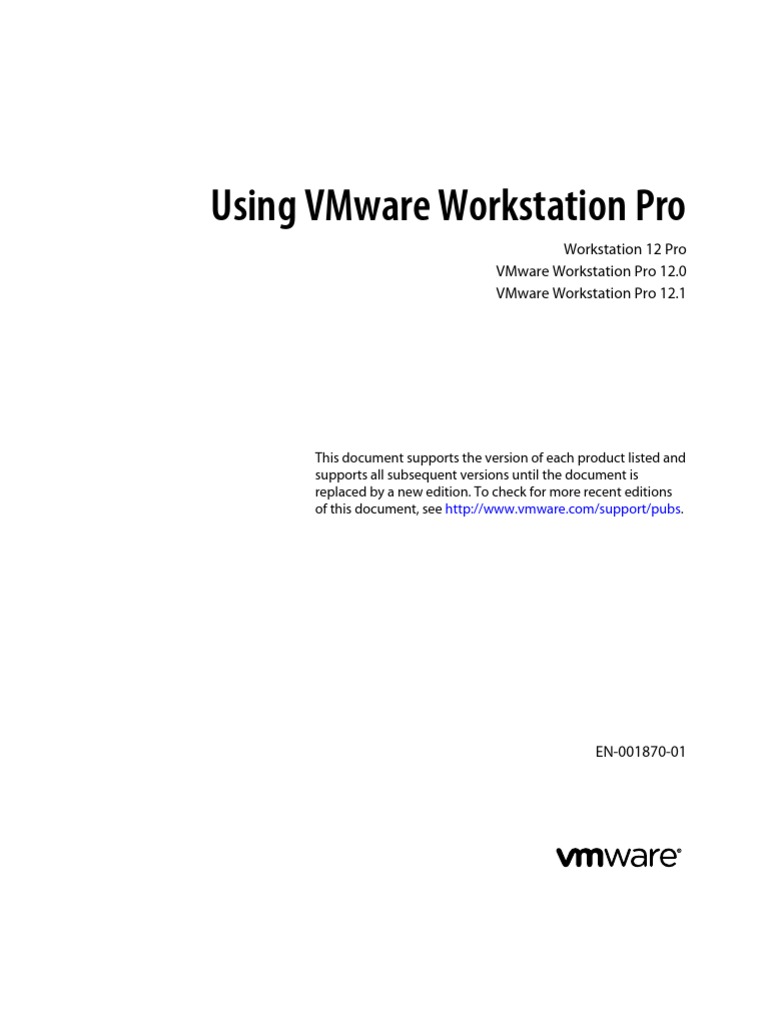 Workstation Pro 12 User Guide | PDF