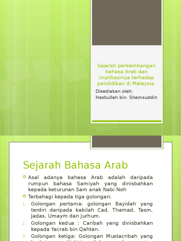 Bahasa Arab Powerpoint | PDF