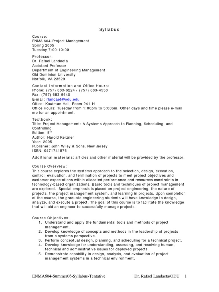 Project Management A Systems Approach To | PDF | Project Management | Email