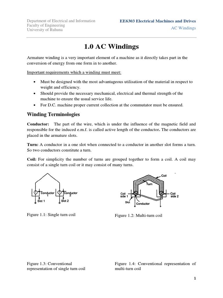 AC Windings Students | PDF | Inductor | Alternating Current
