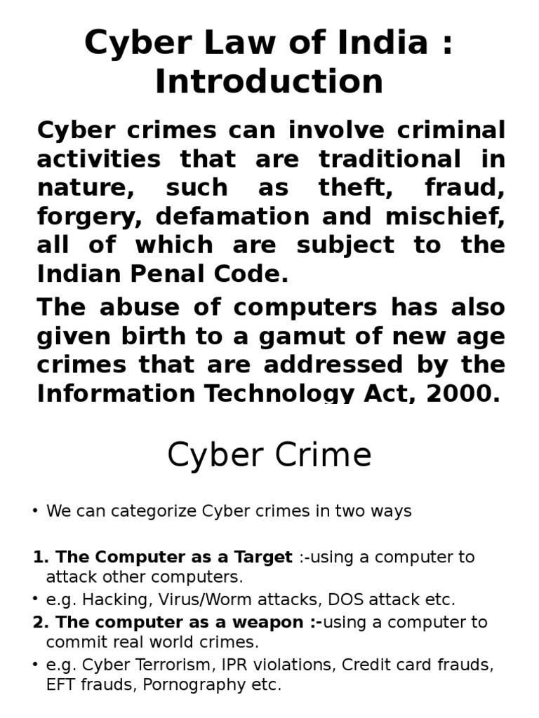 1st Lecture PPT On Intro of Cyber Crime | PDF | Cybercrime | Email