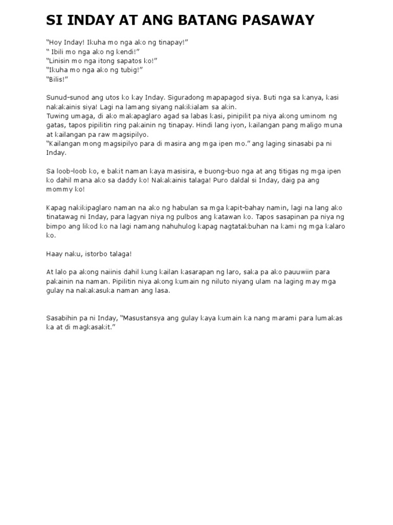 Kwentong Pambata Tagalog Short Story For Kids (tagalog) By