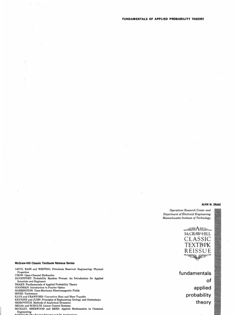 Fundamentals of Applied Probability Theory | PDF | Stochastic Process | Probability Theory