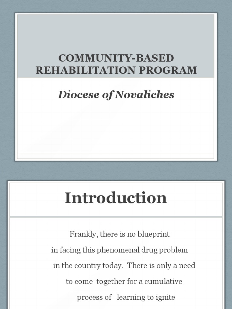Diocese of Novaliches Community-Based Rehabilitation Program | PDF ...