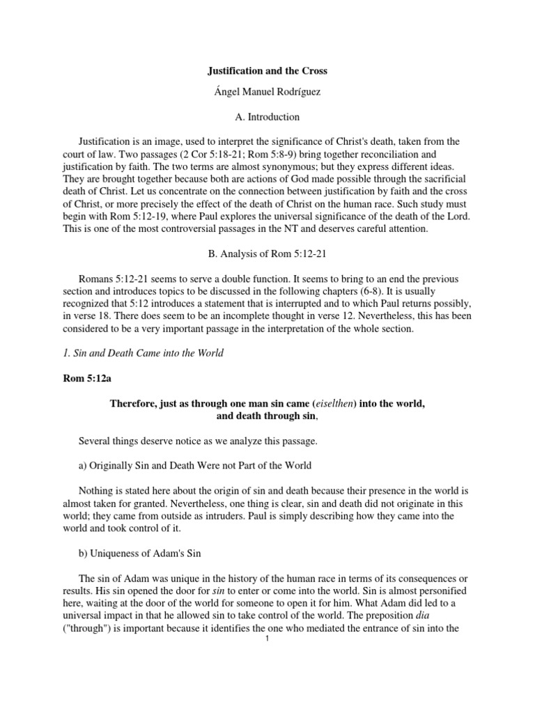 Rom 5 - 12-21 - 0 | PDF | Justification (Theology) | Grace In Christianity
