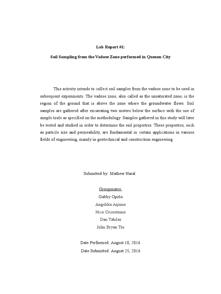 CE 162 Lab Report 1 | PDF | Geotechnical Engineering | Soil