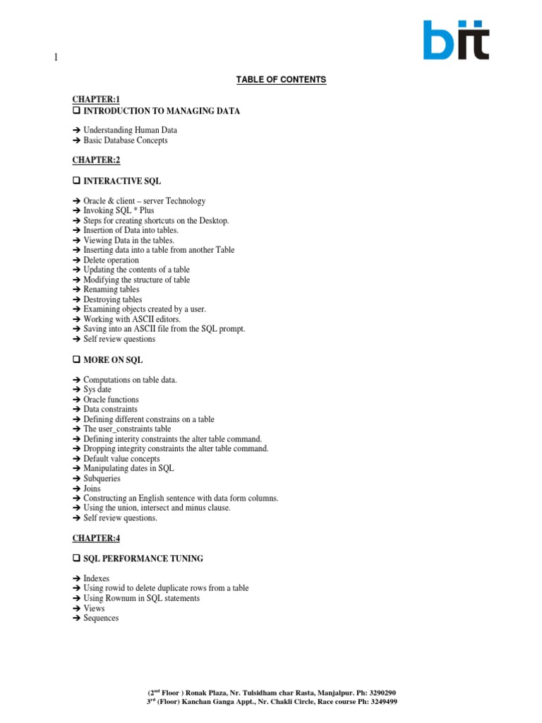 Oracle Material | PDF