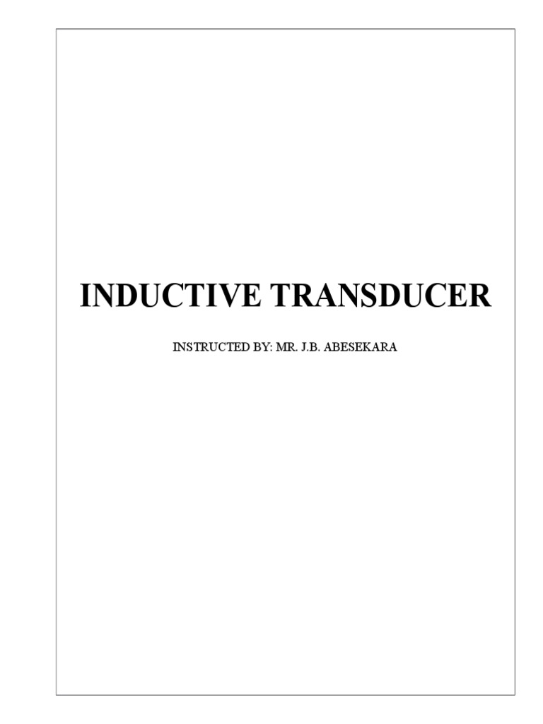Inductive Transducer | PDF | Inductor | Electronic Oscillator
