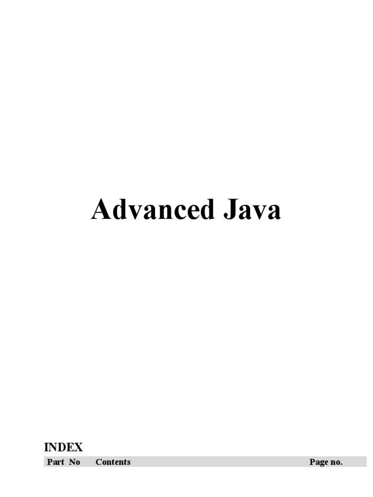 Final Advance Java | Download Free PDF | Java Server Pages | Java Servlet