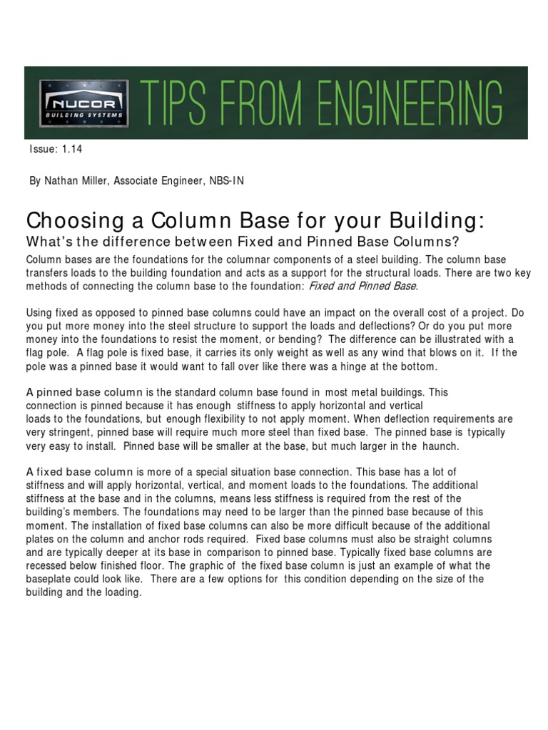 Fixed Vs Pinned | PDF | Column | Stiffness