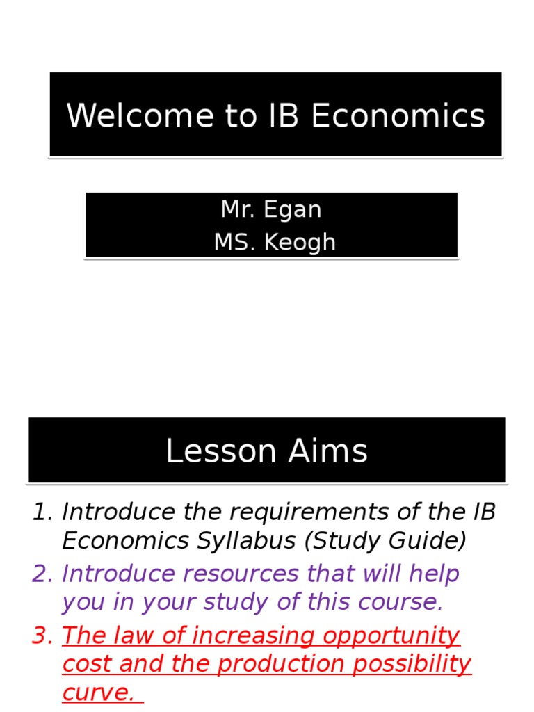 IB Economics Course Overview and Resources | PDF | Factors Of ...