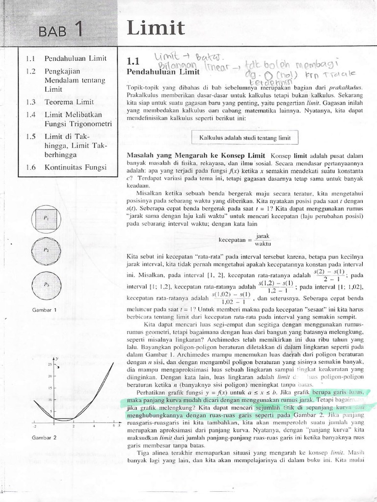Kalkulus Purcell - Bab 1. Limit | PDF