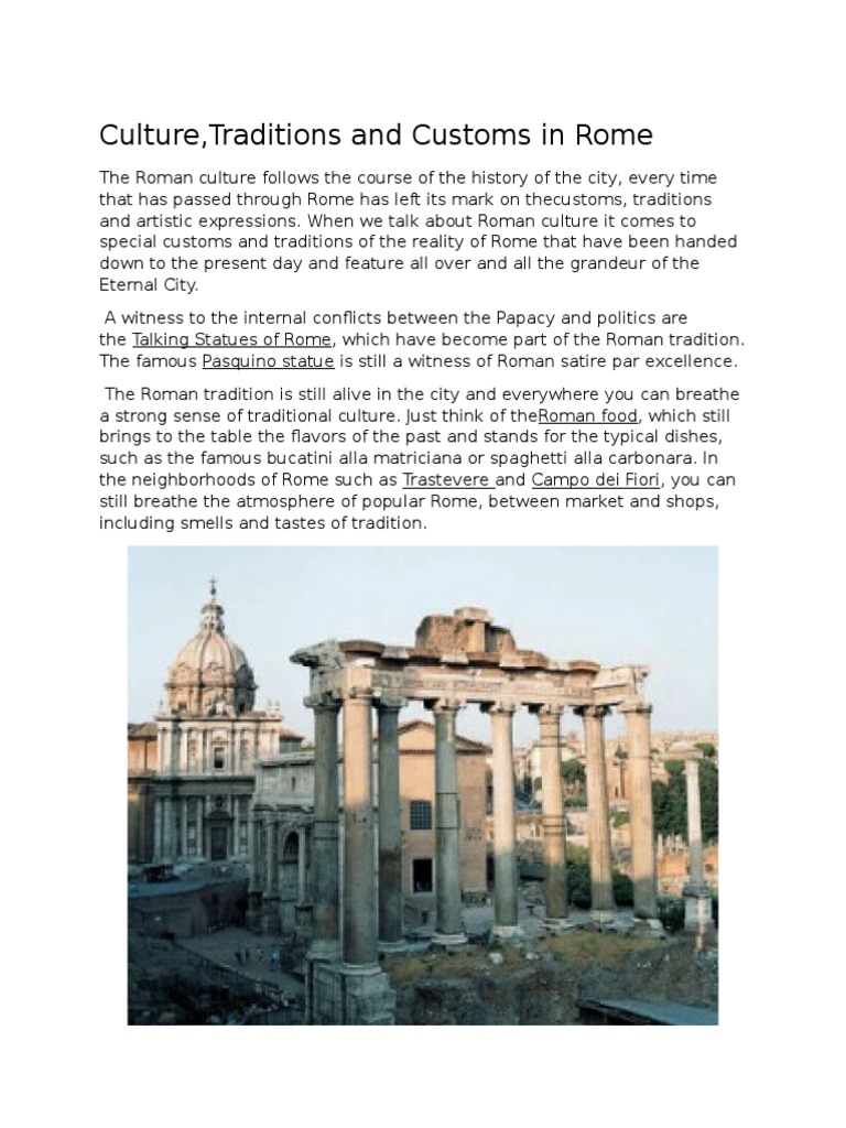 Culture, Traditions and Customs in Rome: Talking Statues of Rome ...