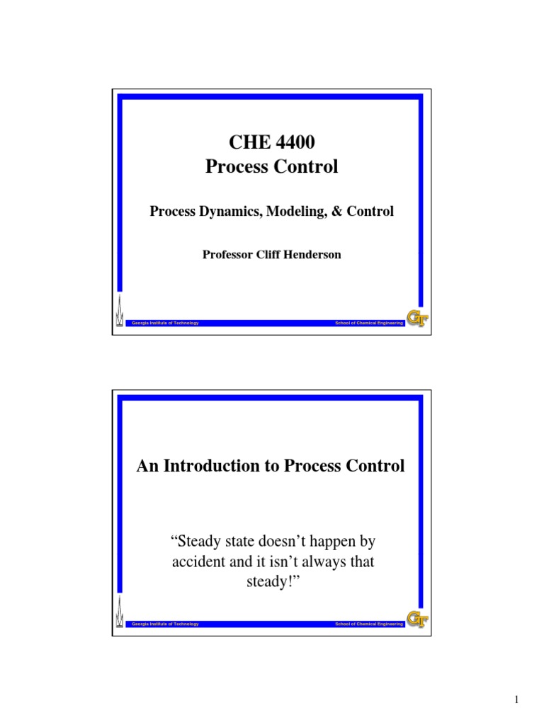 Intro To Process Control | PDF | Control Theory | Process Control